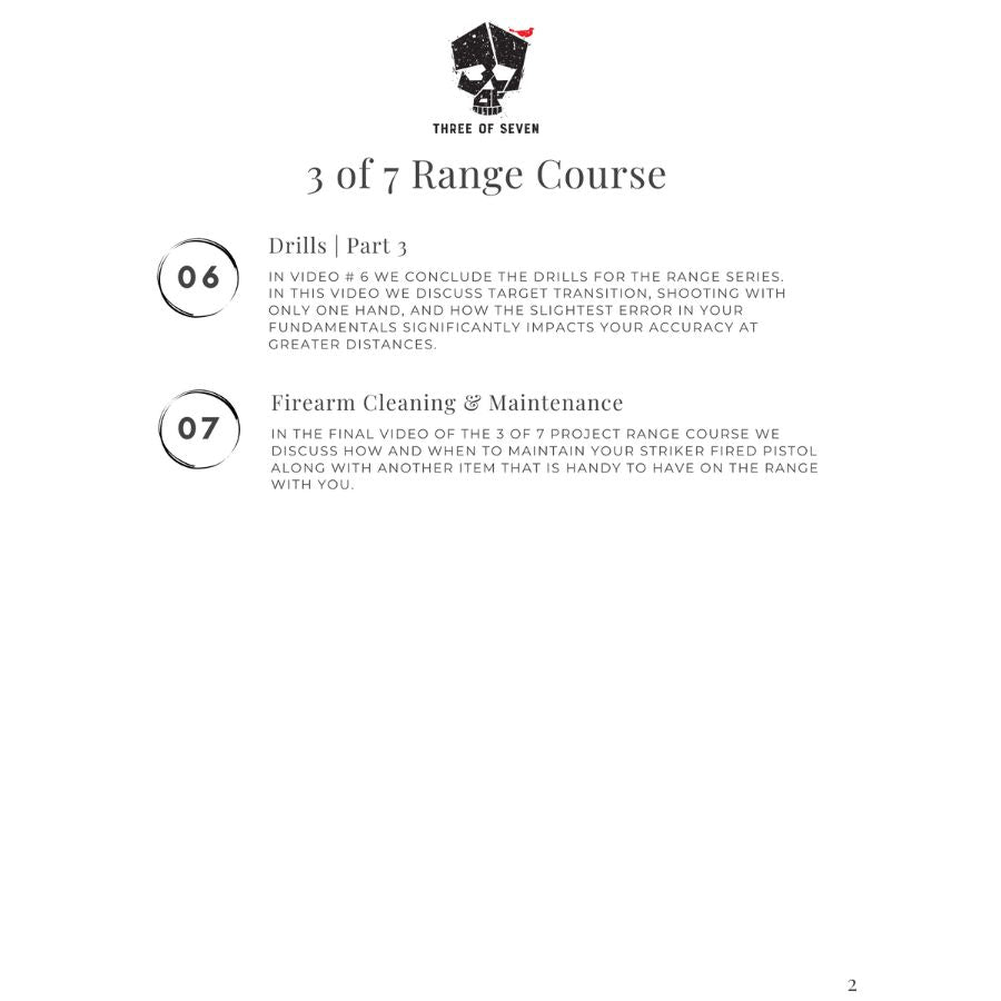 3 of 7 Range Course – 3 of 7 Project